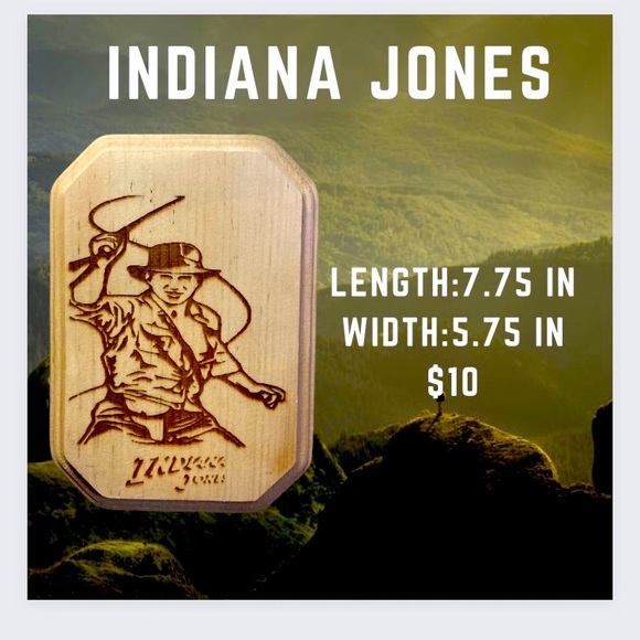 Other | Indiana Jones Laser Engraved Piece In One Of His Epic Poses ...